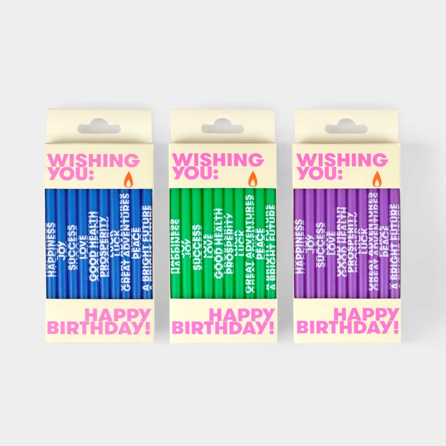 Wishing You Birthday Candles: 3-Color Bundle & 54Celsius USA Wholesale